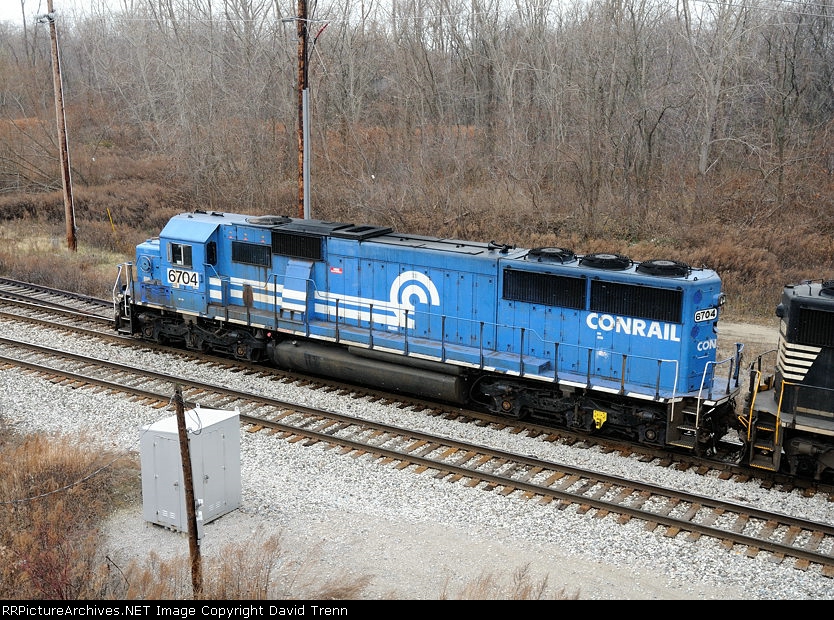NS (CR) 6704 leads NS 145 at Parrish Rd (going away view)